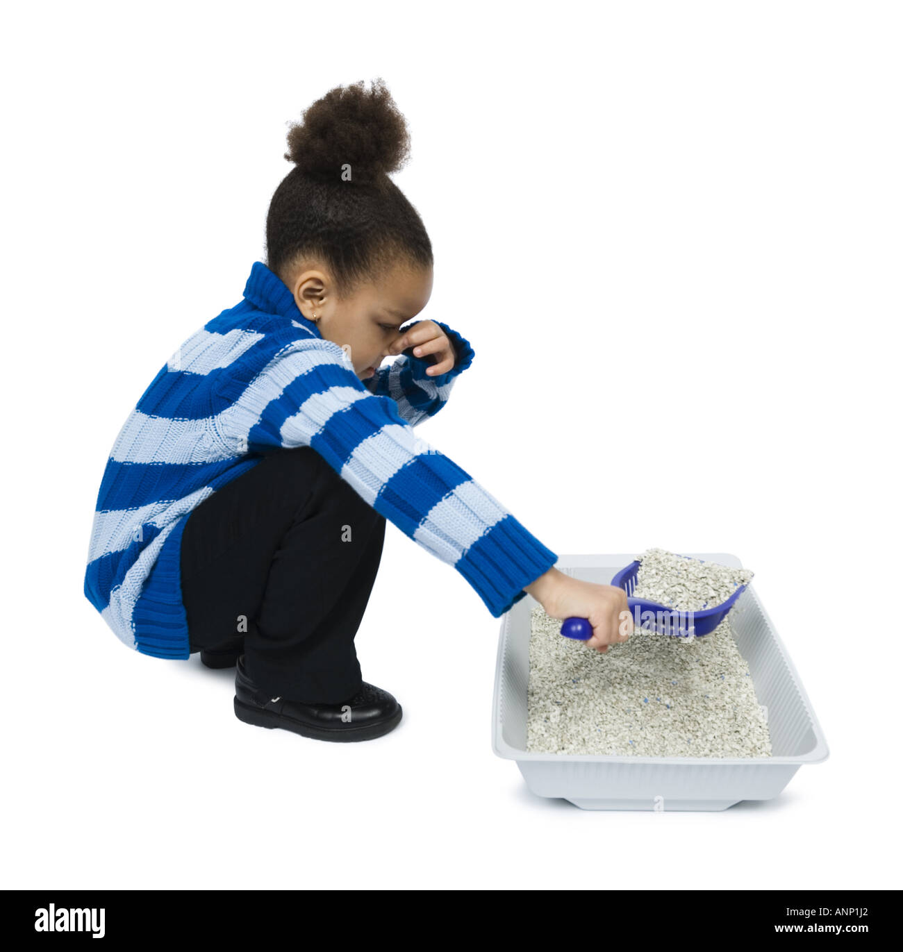 Girl cleaning litter box hi-res stock photography and images - Alamy