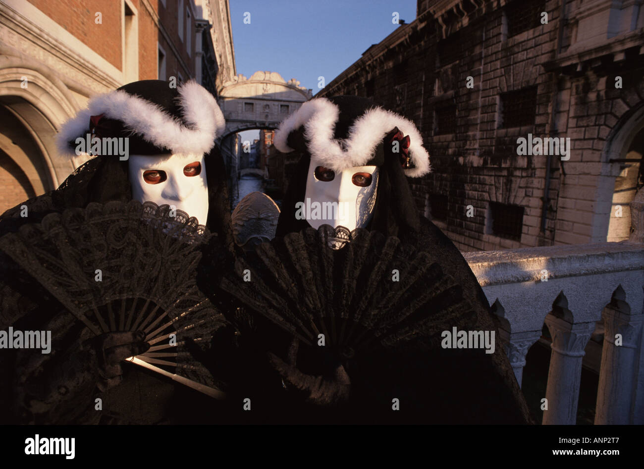 Portrait of two people in masquerade costumes Stock Photo - Alamy