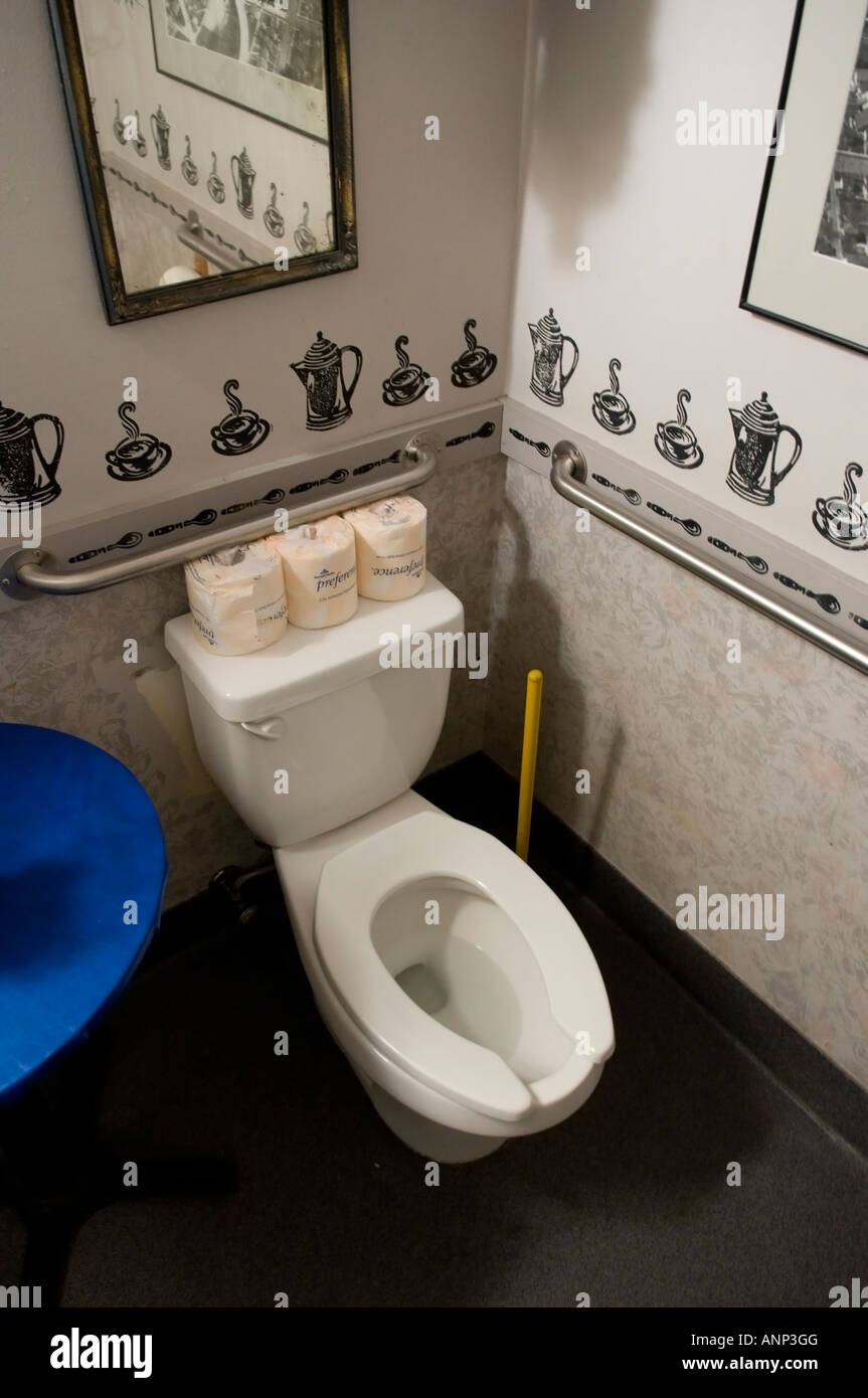 Toilet in a coffee shop in Tacoma, Washington, United States Stock ...