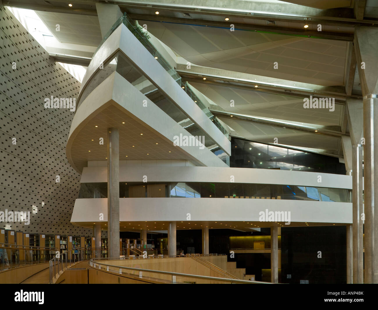 interior, Biblioteca Alexandrina, Alexandria library Stock Photo - Alamy