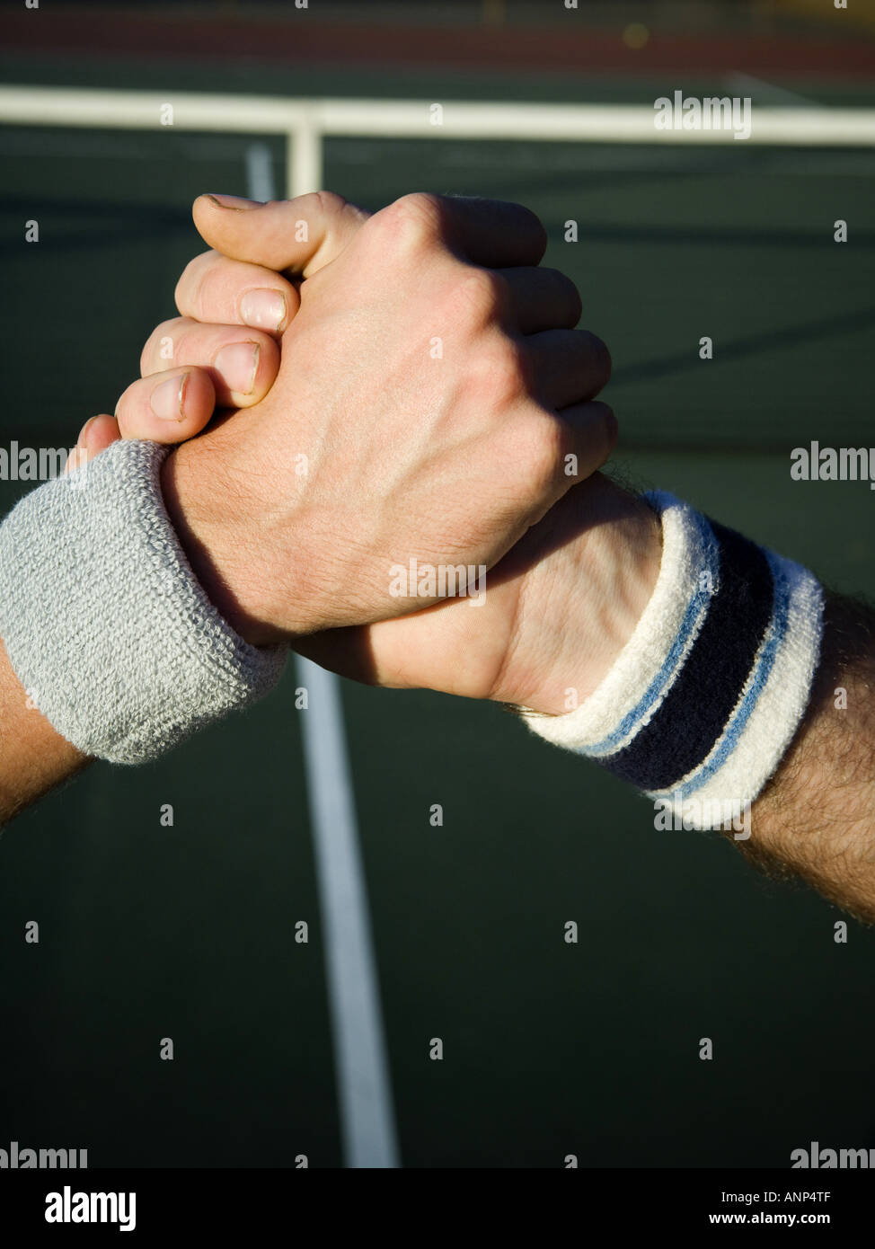 Close up of two tennis players shaking hands Stock Photo - Alamy