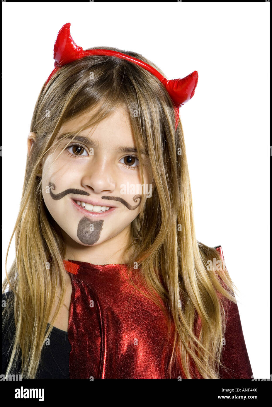 Close up of a girl dressed as a devil Stock Photo - Alamy