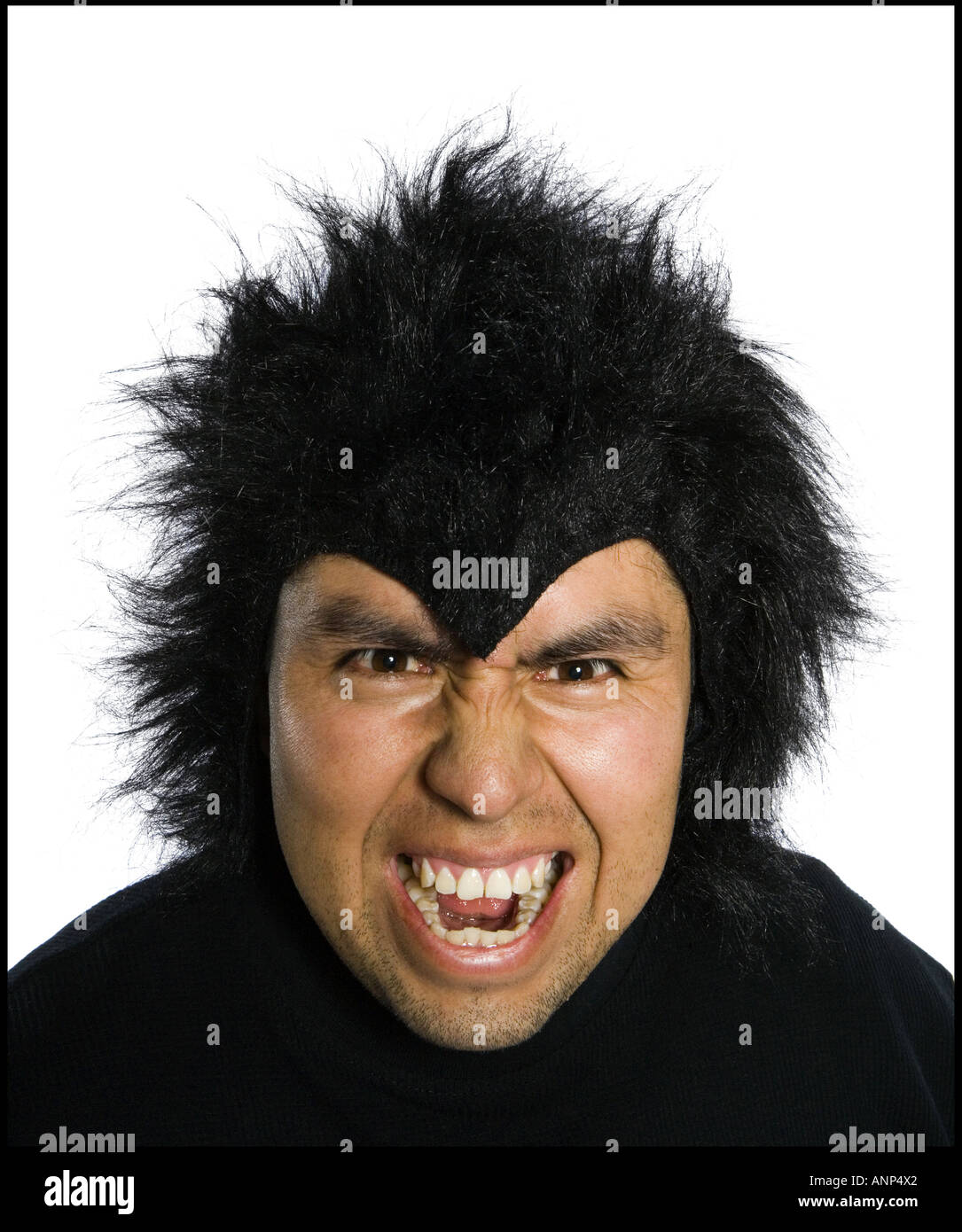 Portrait of a young man making a face Stock Photo - Alamy