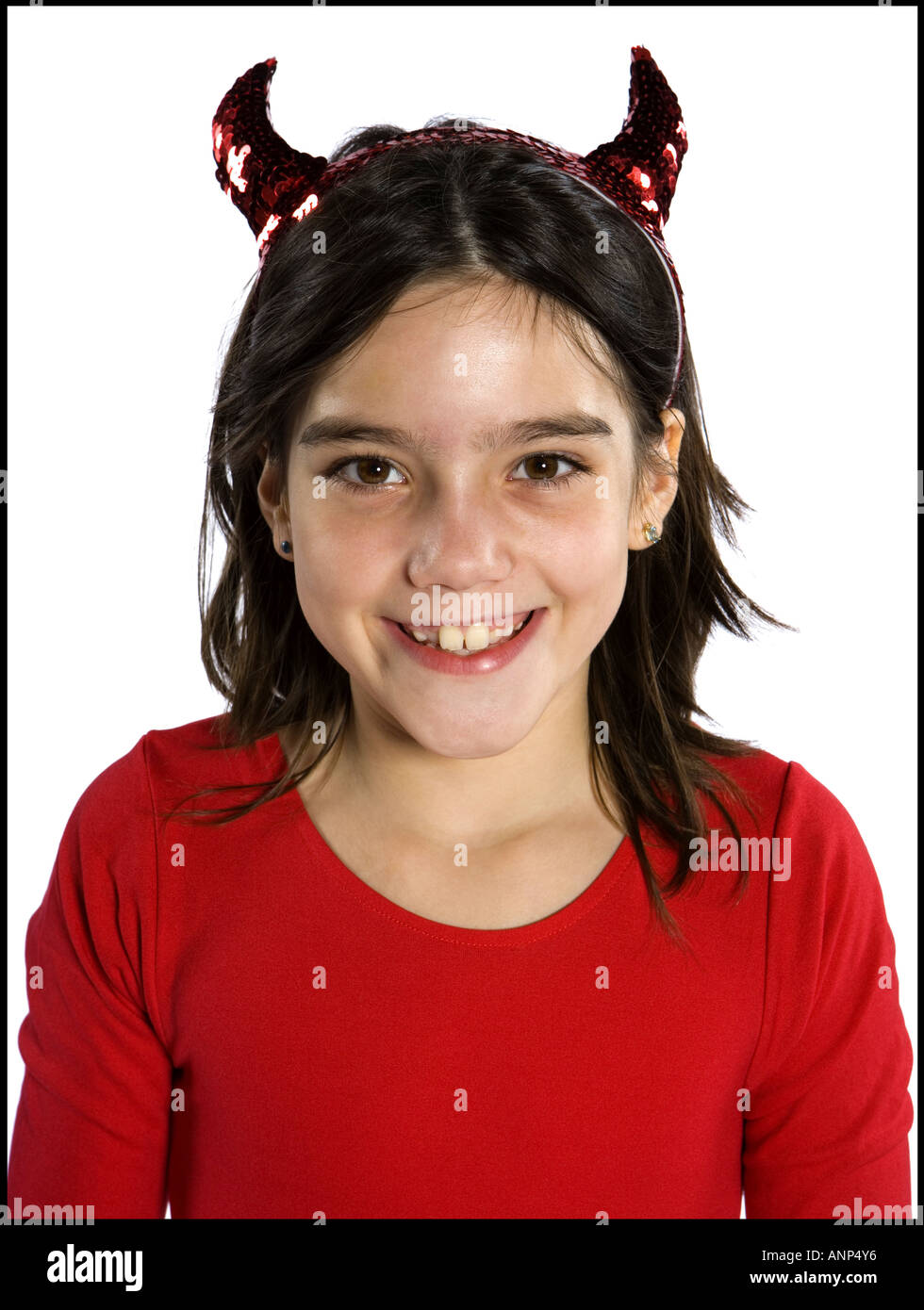 Teen girl halloween costume devil hi-res stock photography and images ...
