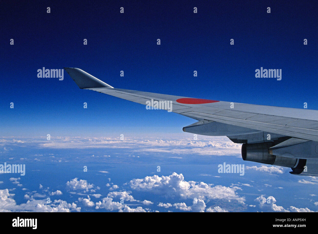 A View from Boeing 747-400 passenger aircraft window Stock Photo - Alamy