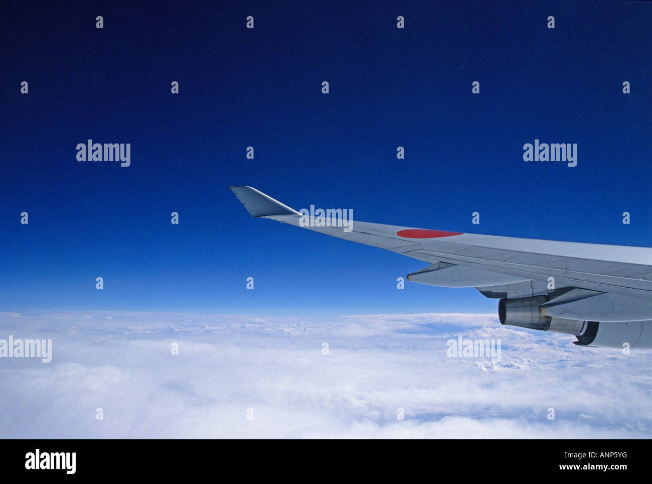 A View from Boeing 747-400 passenger aircraft window Stock Photo - Alamy