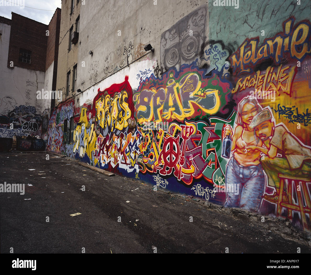 Colorful graffiti on a wall Stock Photo - Alamy