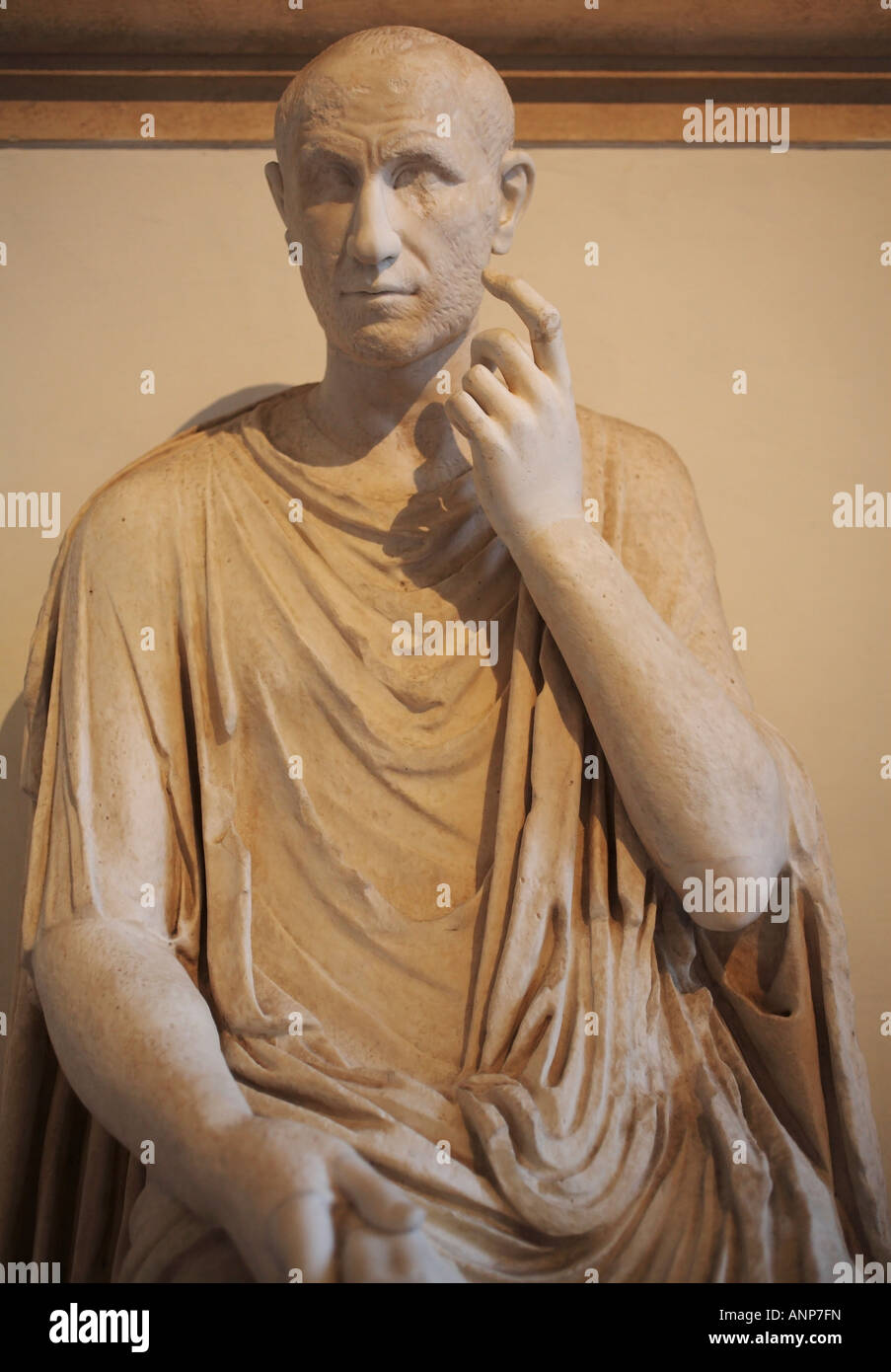Male sitting statue, Capitoline Museum, Rome, Italy Stock Photo - Alamy