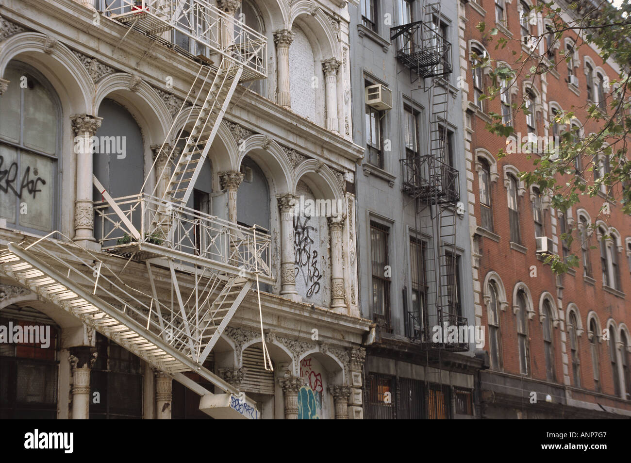 Low angle view of a fire escape outside a building Stock Photo - Alamy