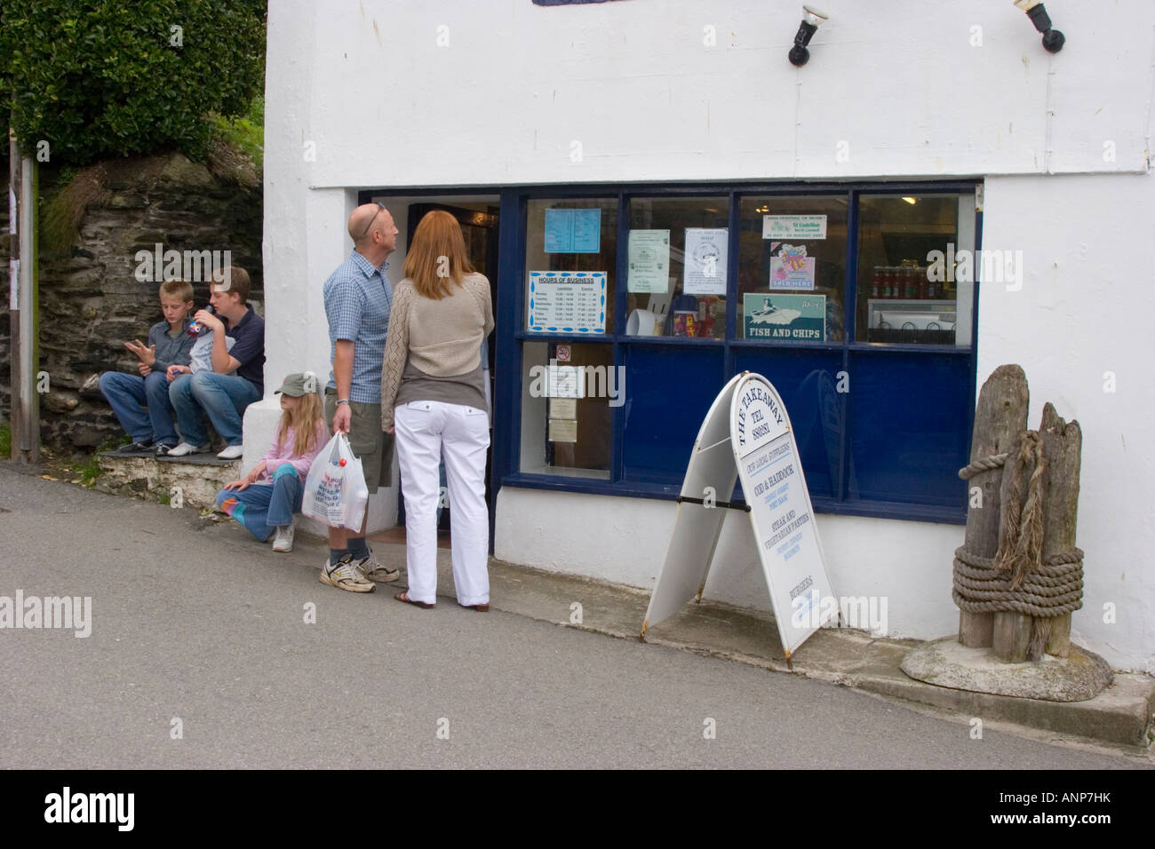 Fish and chip shop in Port Isaac Cornwall Stock Photo - Alamy