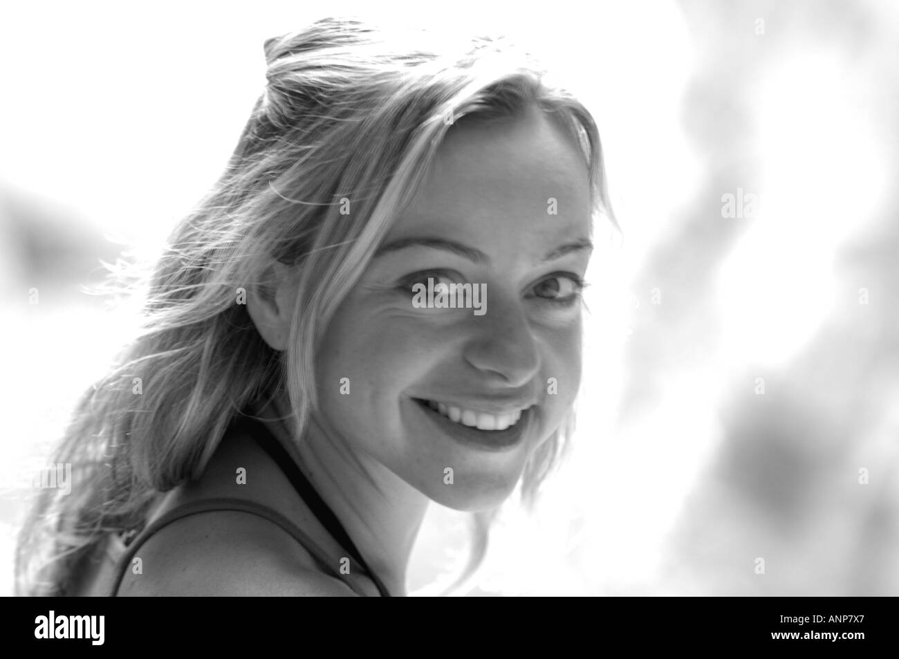 blonde blond female woman model face portrait horizontal headshot head ...