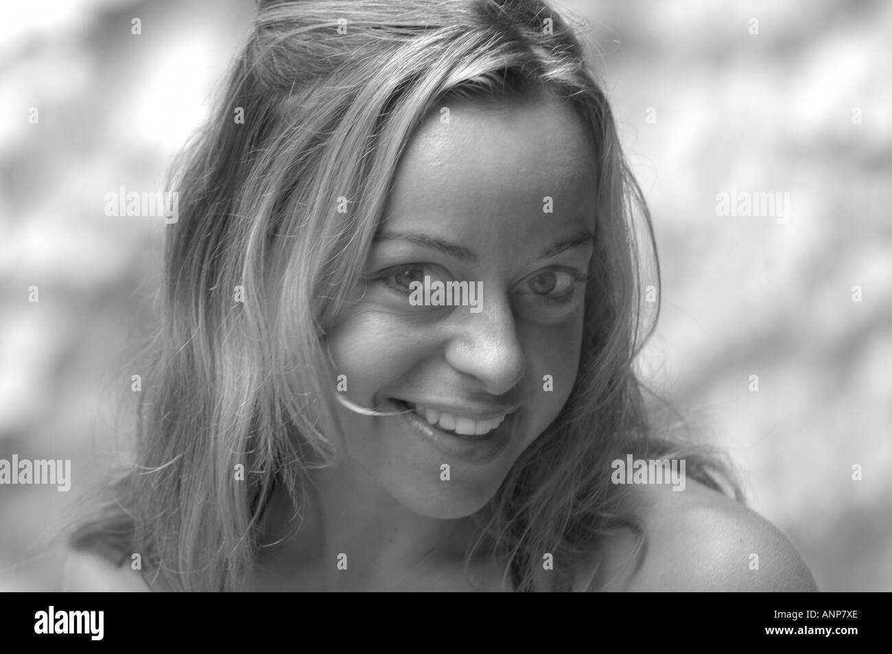 blonde blond female woman model face portrait horizontal headshot head ...