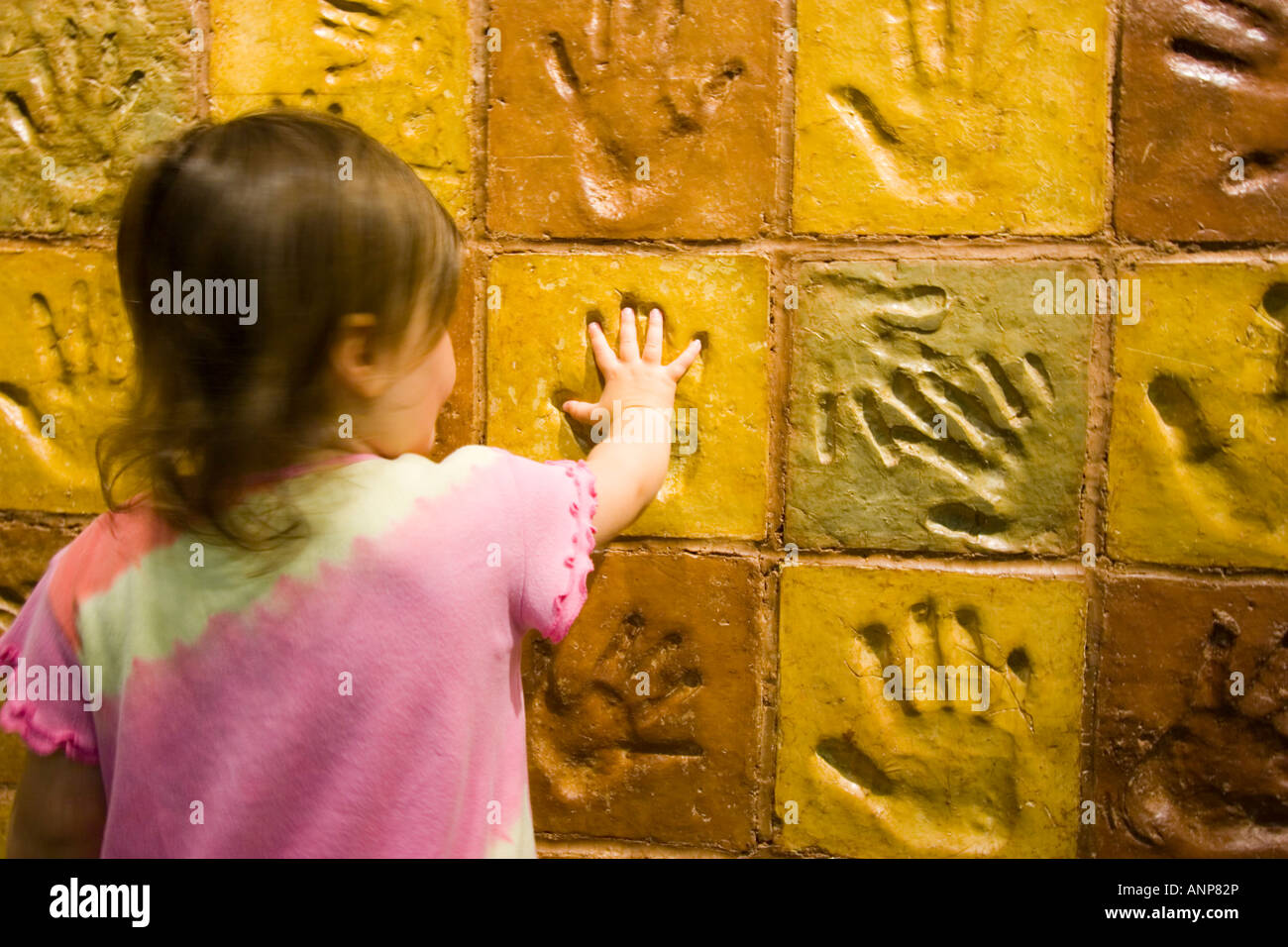 Hand prints on the wall Stock Photo - Alamy