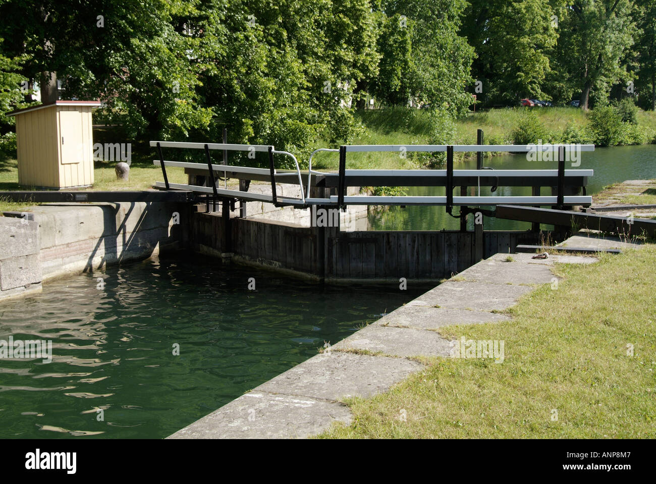 Lock, gate, canal, Vattern, climb, hill, water, level, boat, yacht ...