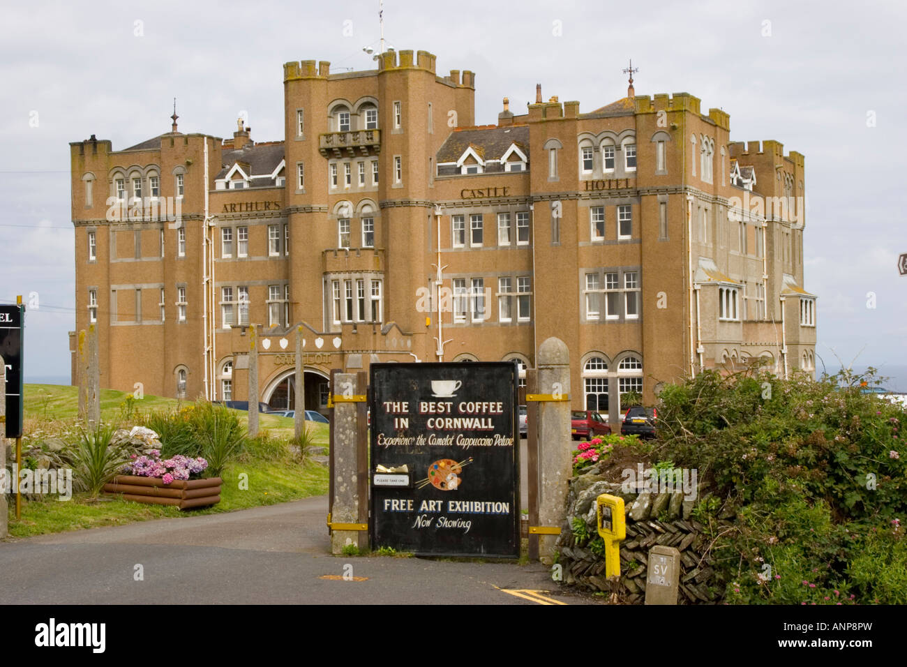 King Arthur s Castle Hotel in Tintagel Cornwall Stock Photo - Alamy
