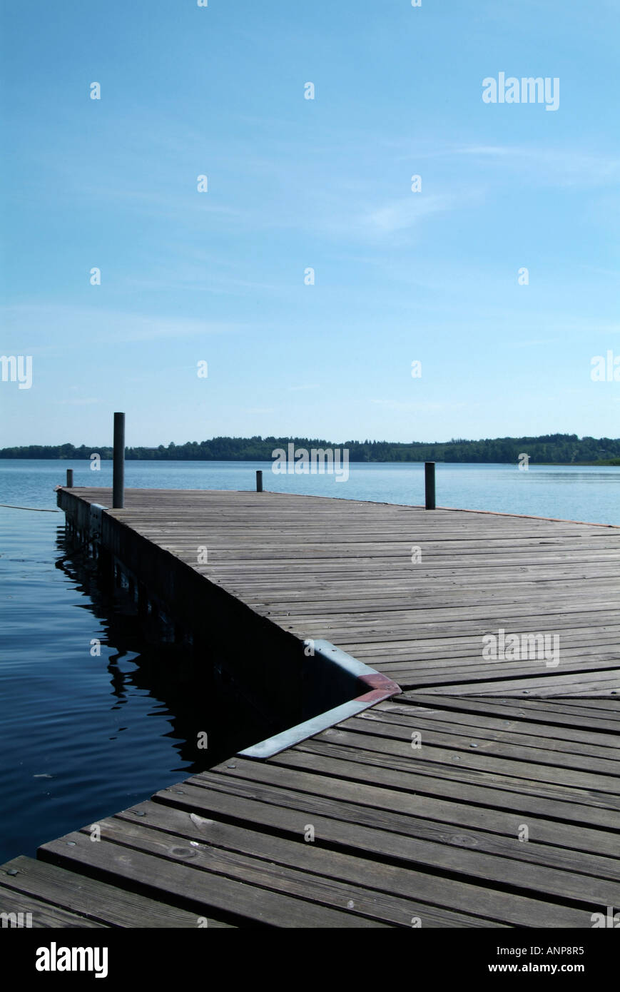 Jetty, causeway, launch, raft, wood, wooden, lake, Swedish, Vattern ...
