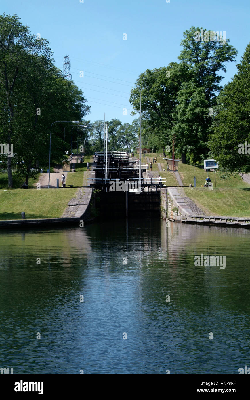 Lock, gate, canal, Vattern, climb, hill, water, level, boat, yacht ...