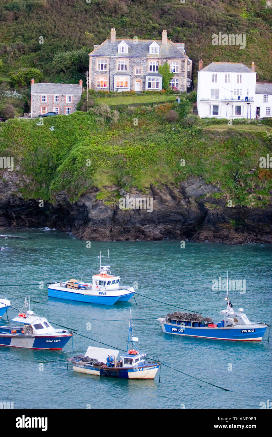 View across the harbour at Port Isaac in North Cornwall the setting of ...
