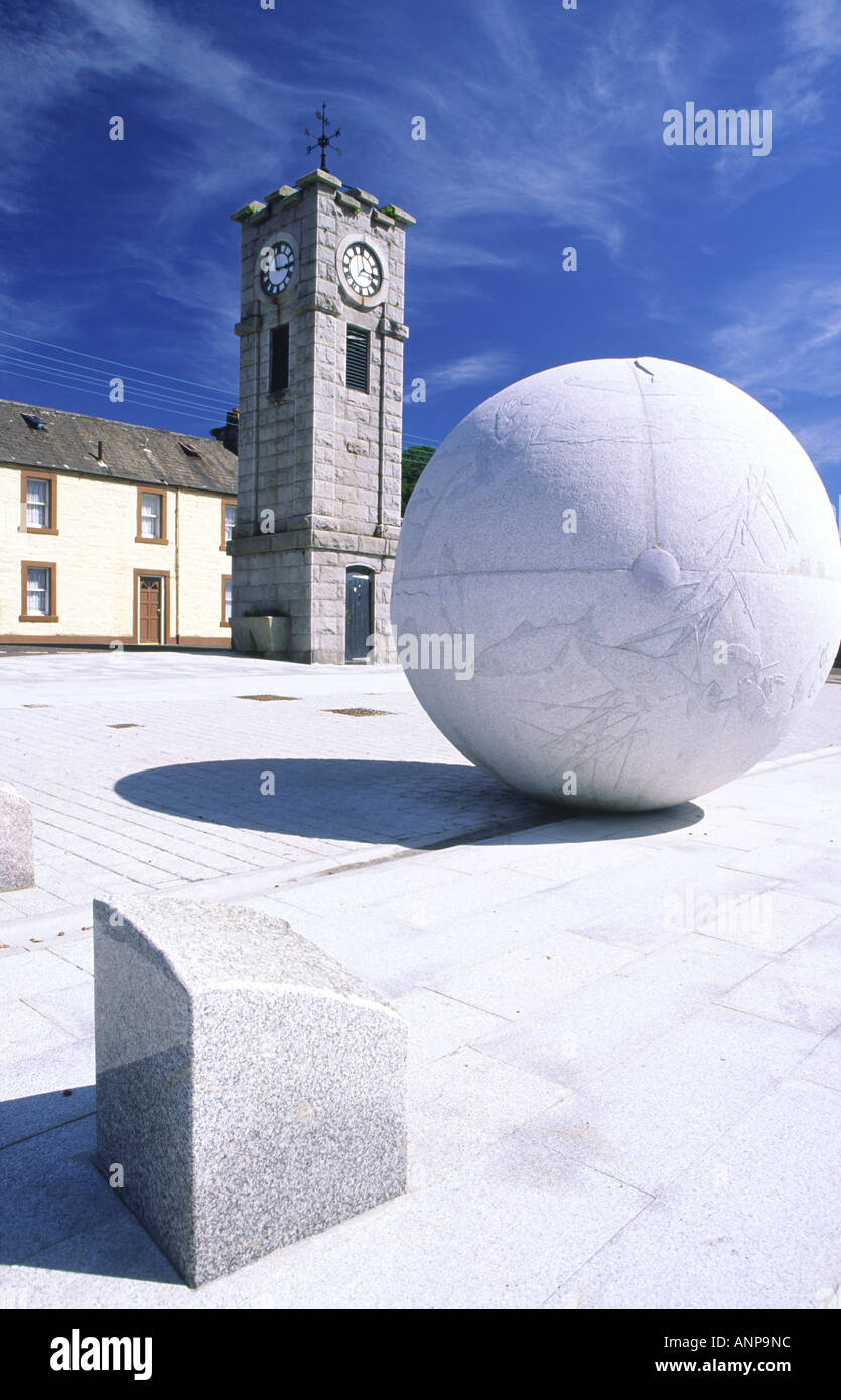 Creetown town centre sculpture by Hideo Foruta Stock Photo - Alamy