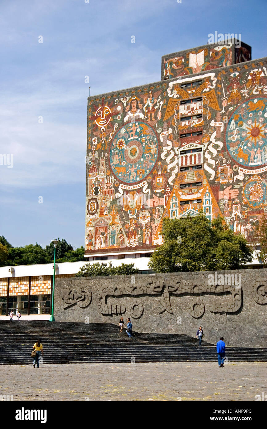 The Central Library on the campus of the National Autonomous University ...