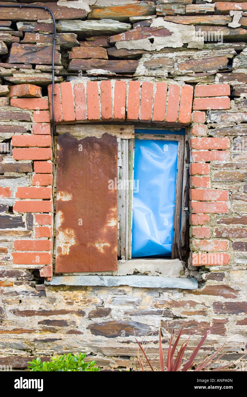 Window in a derelict building Stock Photo - Alamy