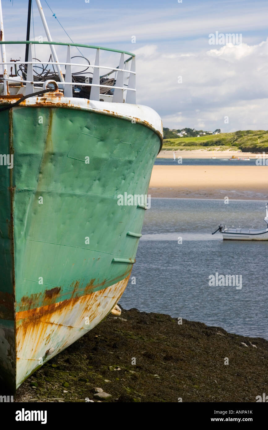 Very large boat moored in Padstow North Cornwall Stock Photo - Alamy