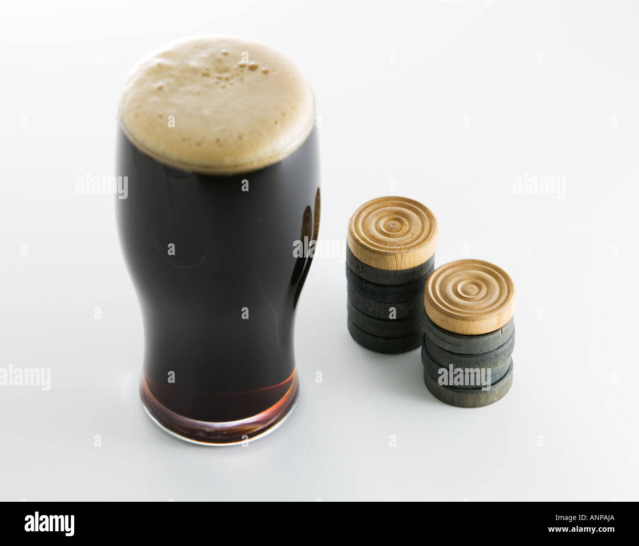 Glass of "Draught" Beer Stock Photo - Alamy