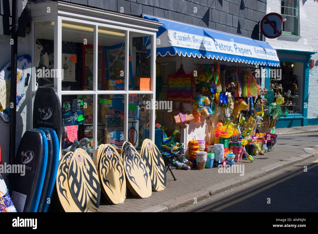 Souvenir and beach shop selling buckets and spades Stock Photo - Alamy