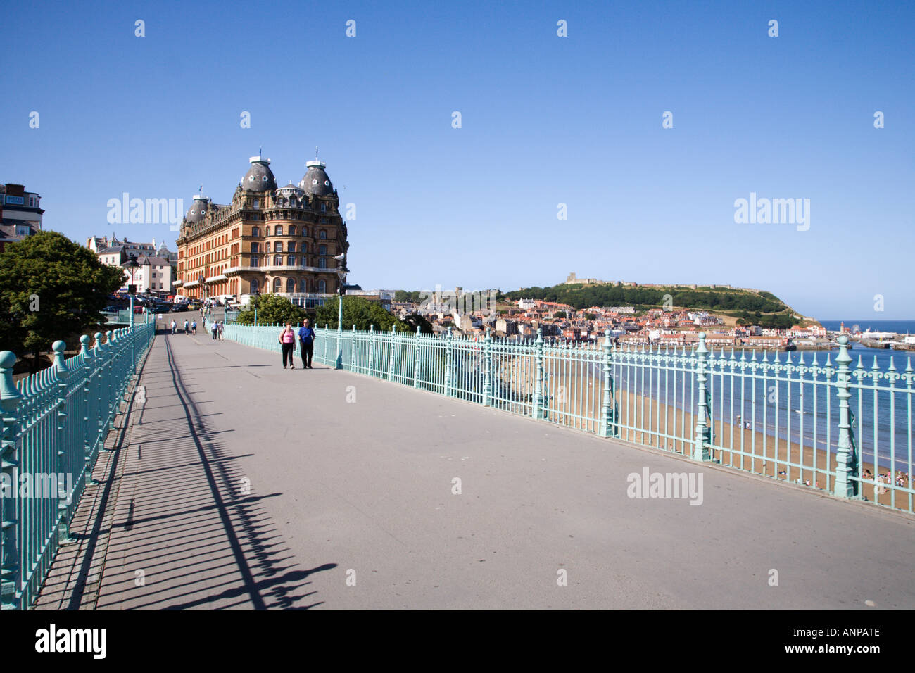 Crossing Spa Bridge South Bay Scarborough North Yorkshire England Stock ...