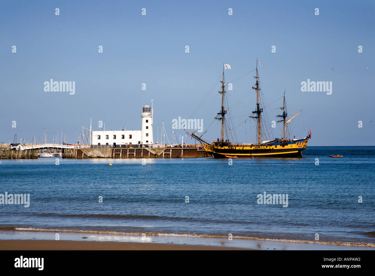 The Grand Turk Tall Ship Arriving at Scarborough North Yorkshire ...