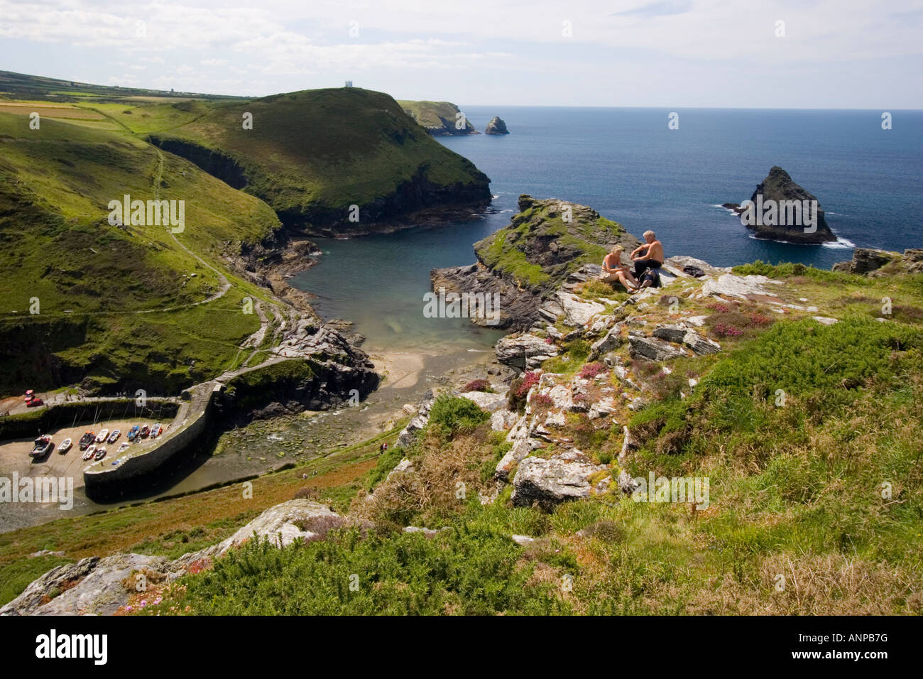 Boscastle harbour in north Cornwall Stock Photo - Alamy
