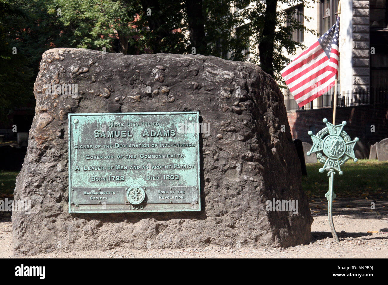 Grave of Samuel Adams in Boston Massachusetts USA Stock Photo - Alamy