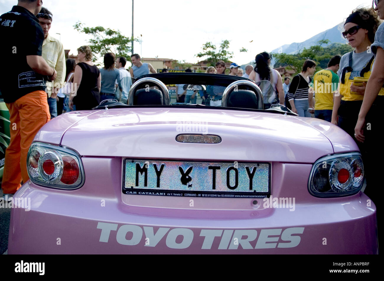 Pink car - Boario tuning show 2006 - Italy Stock Photo - Alamy