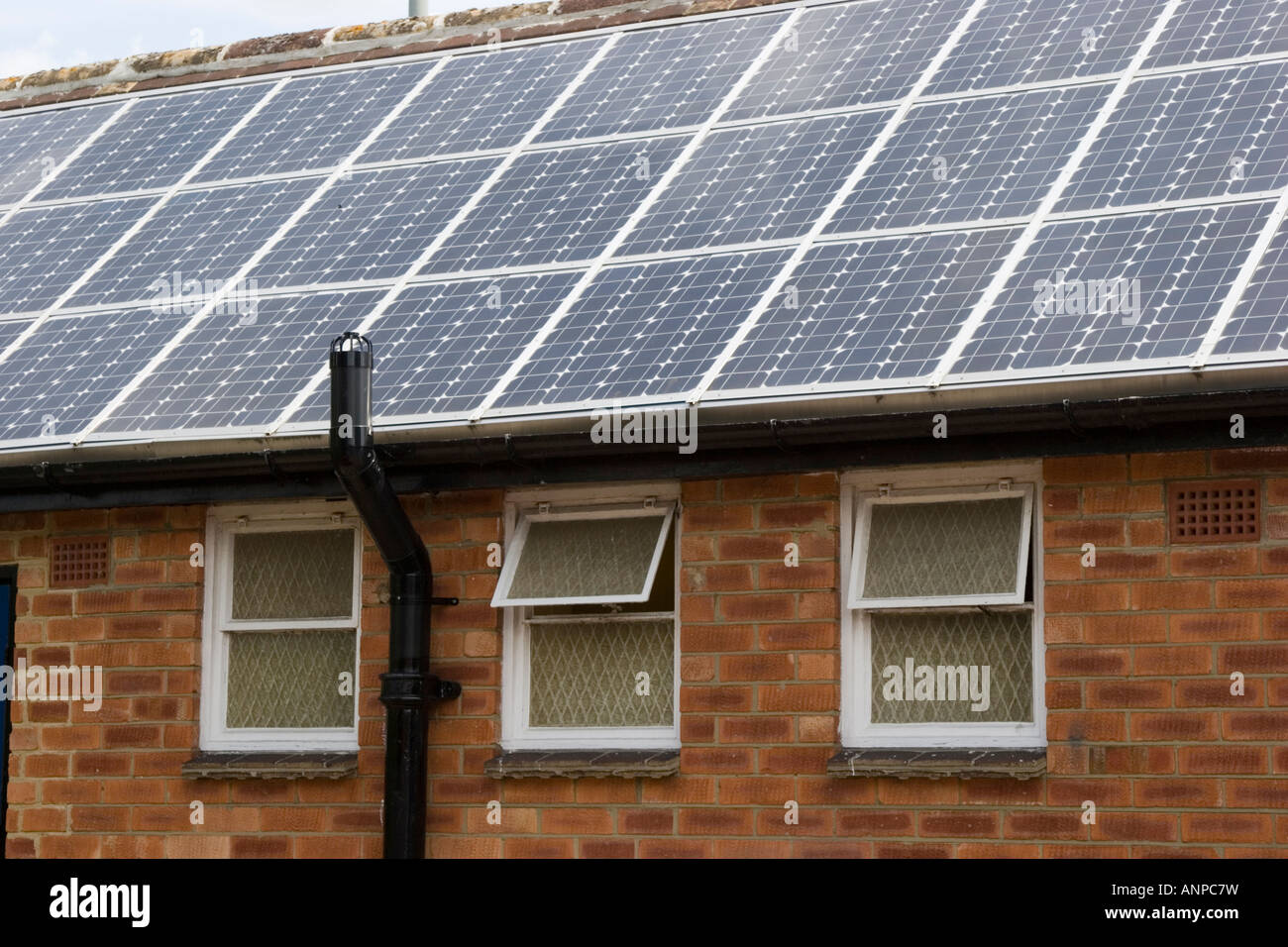 Solar powered toilet block Stock Photo - Alamy