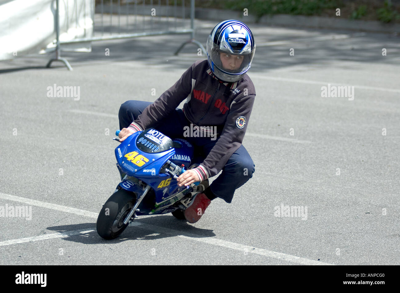 minibike in motor racing track Stock Photo - Alamy