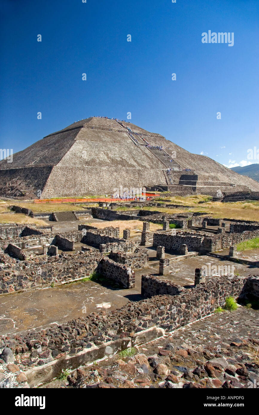 The Pyramid of the Sun at Teotihuacan in the State of Mexico Mexico ...