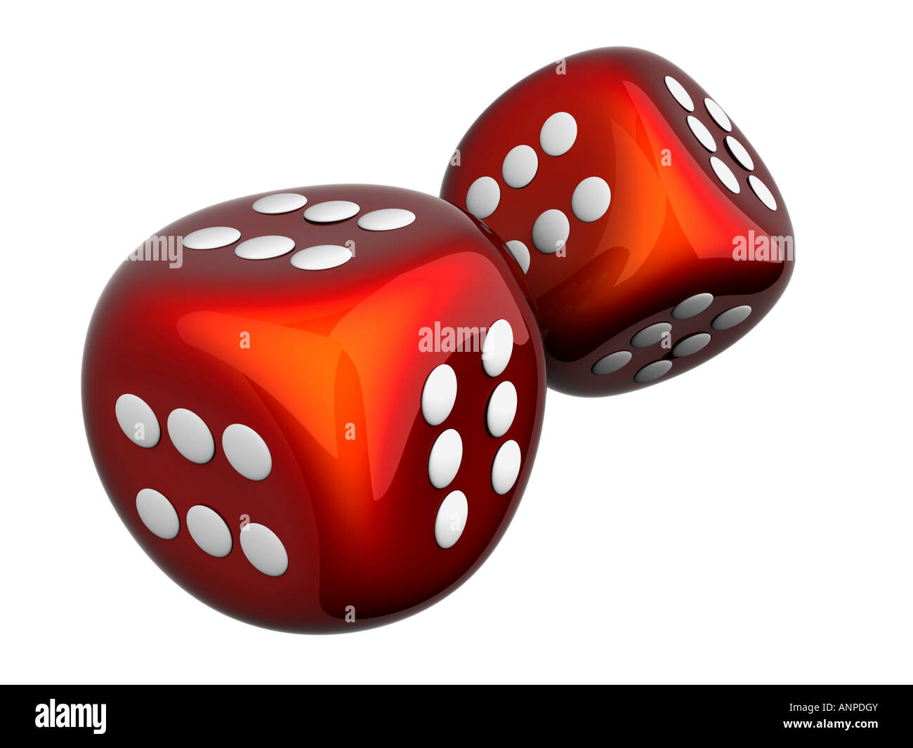 Red dice Pair Stock Photo - Alamy