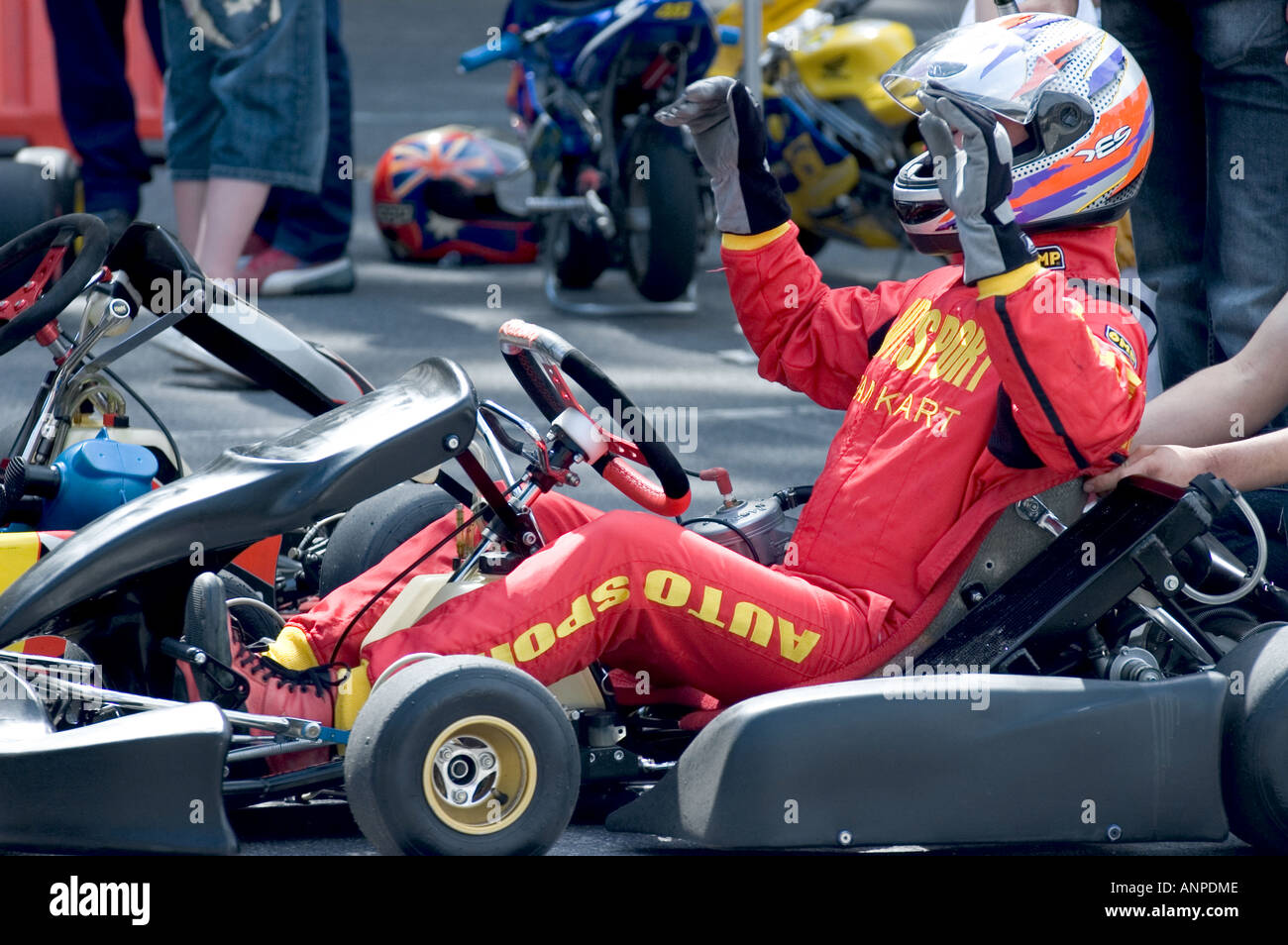 go kart racing Stock Photo - Alamy