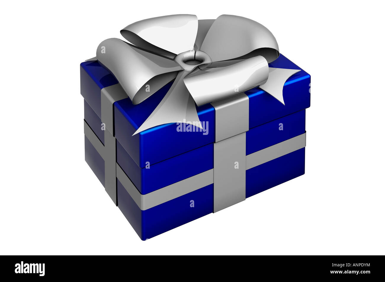 Christmas gift present blue Stock Photo - Alamy