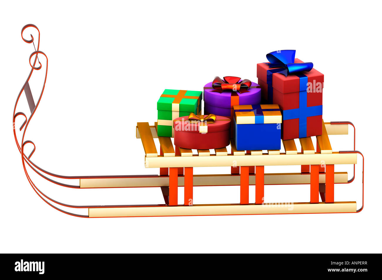 Sledge sleigh Cut Out Stock Images & Pictures - Alamy