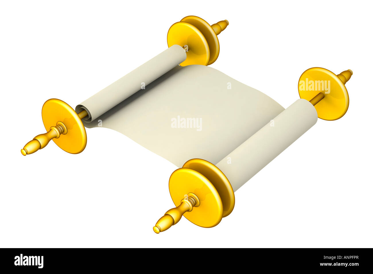 Golden paper scroll Stock Photo - Alamy