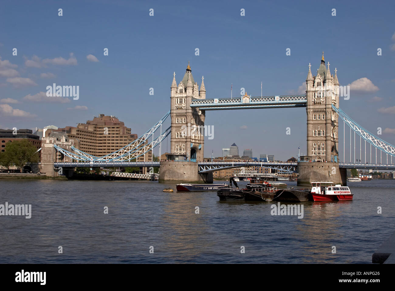 View north east across River Thames of Tower Bridge and Thistle Tower ...