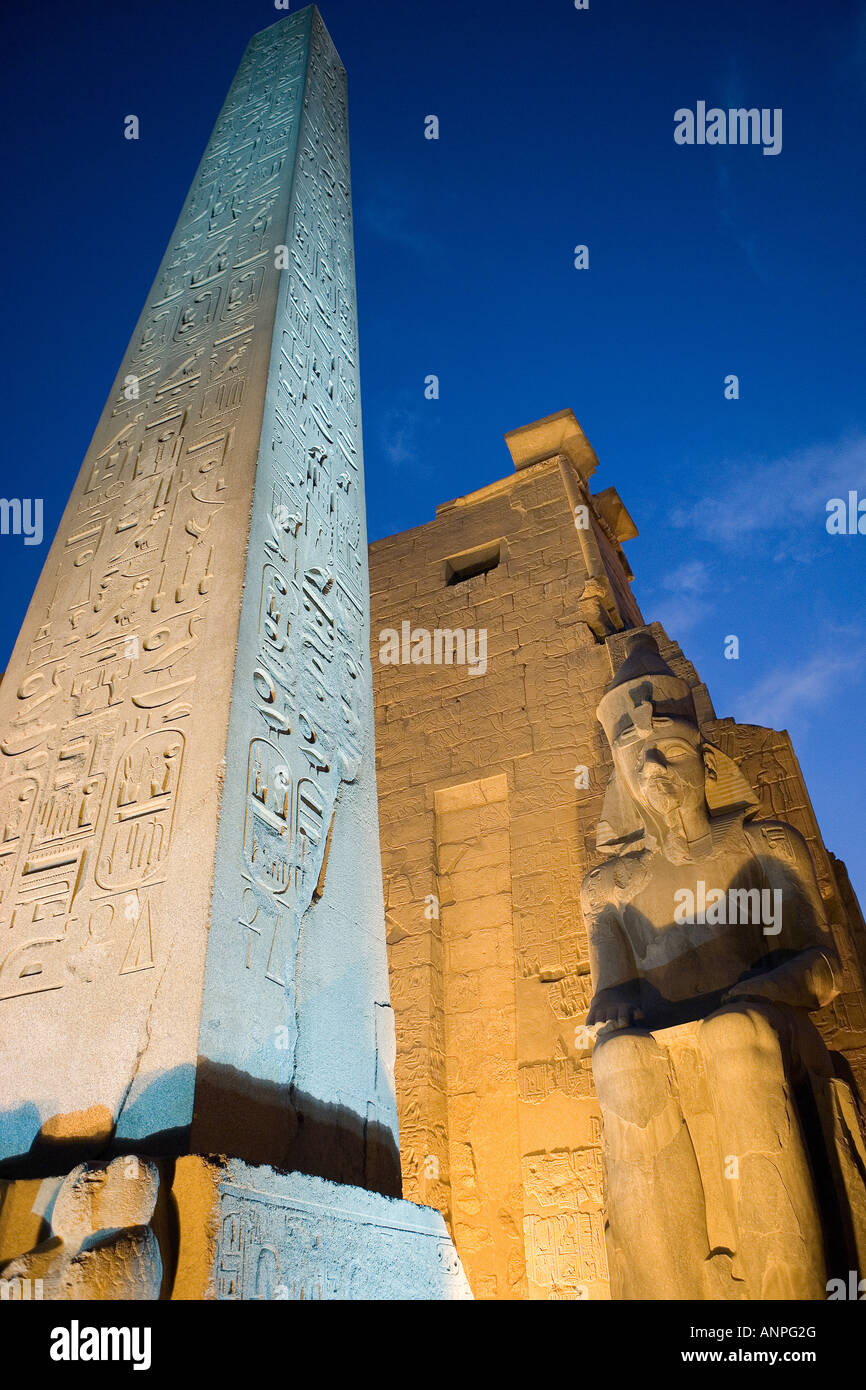 Egypt Luxor the god Amon Ra temple builded by Amenophis III pharaoh 1 ...