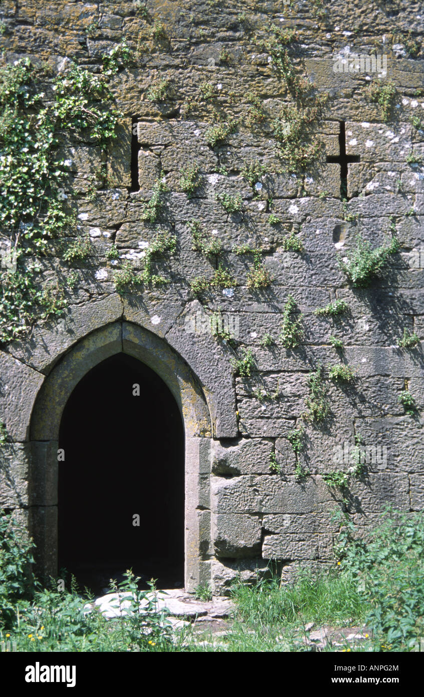 Arched door to Irish tower castle, Kilcrea, Cork, Ireland, Wild ...