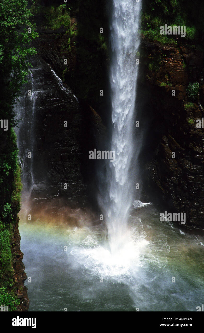 Waterfall, minimal landscape, water crashing into pool, beauty in ...