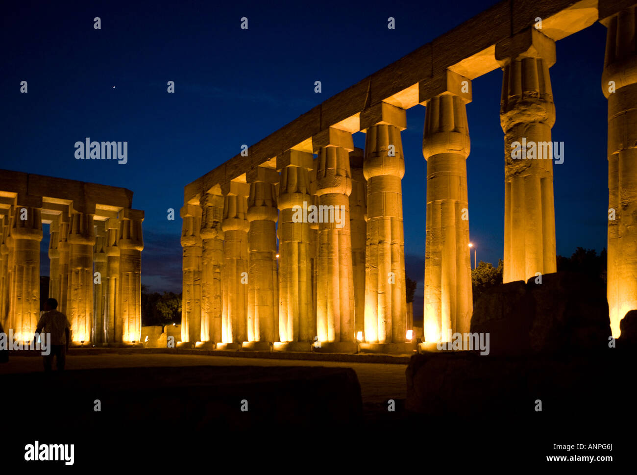 Egypt Luxor the god Amon Ra temple builded by the Pharaoh Amenophis III ...