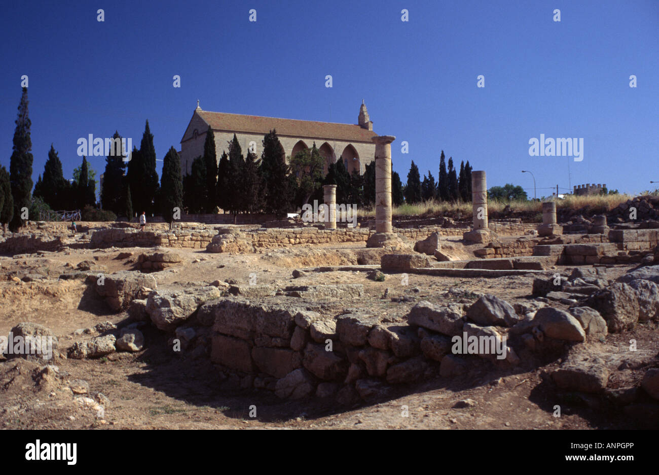 Roman excavations in Alcudia Mallorca Spain Stock Photo - Alamy