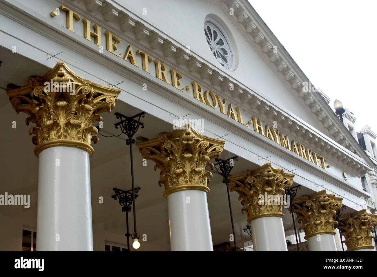 Portico of Theatre Royal Haymarket London W1 England Stock Photo - Alamy