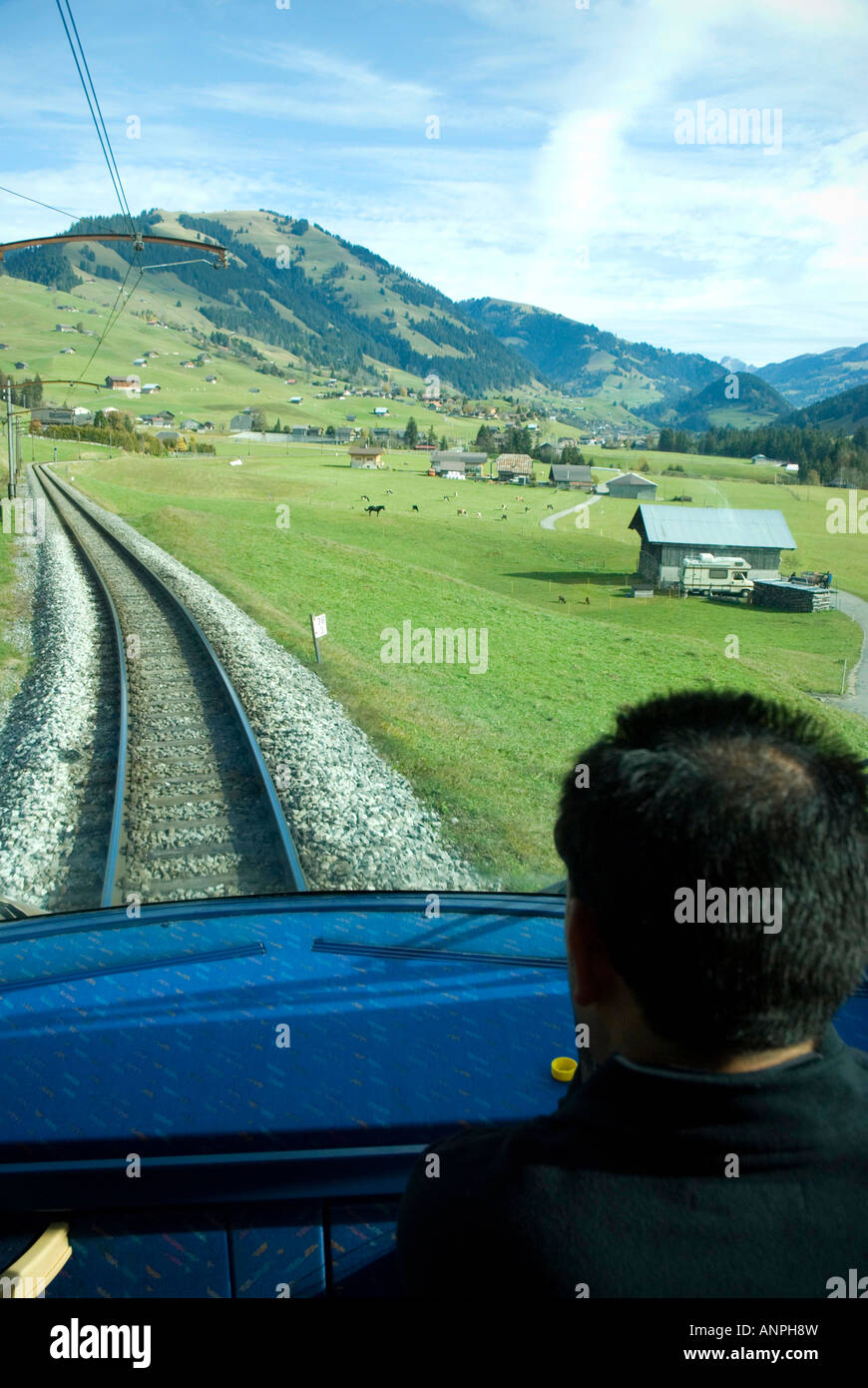 Golden Pass Panoramic Train between Interlaken and Montreux SWITZERLAND ...