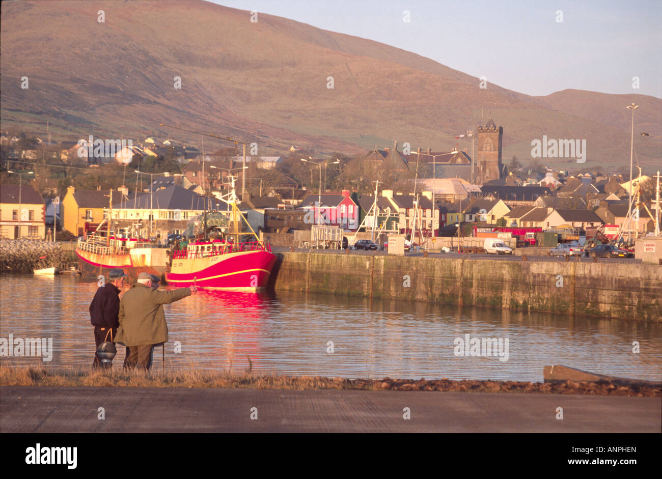 Dingle town, fishing boats, Kerry, Ireland, Wild Atlantic Way Stock ...